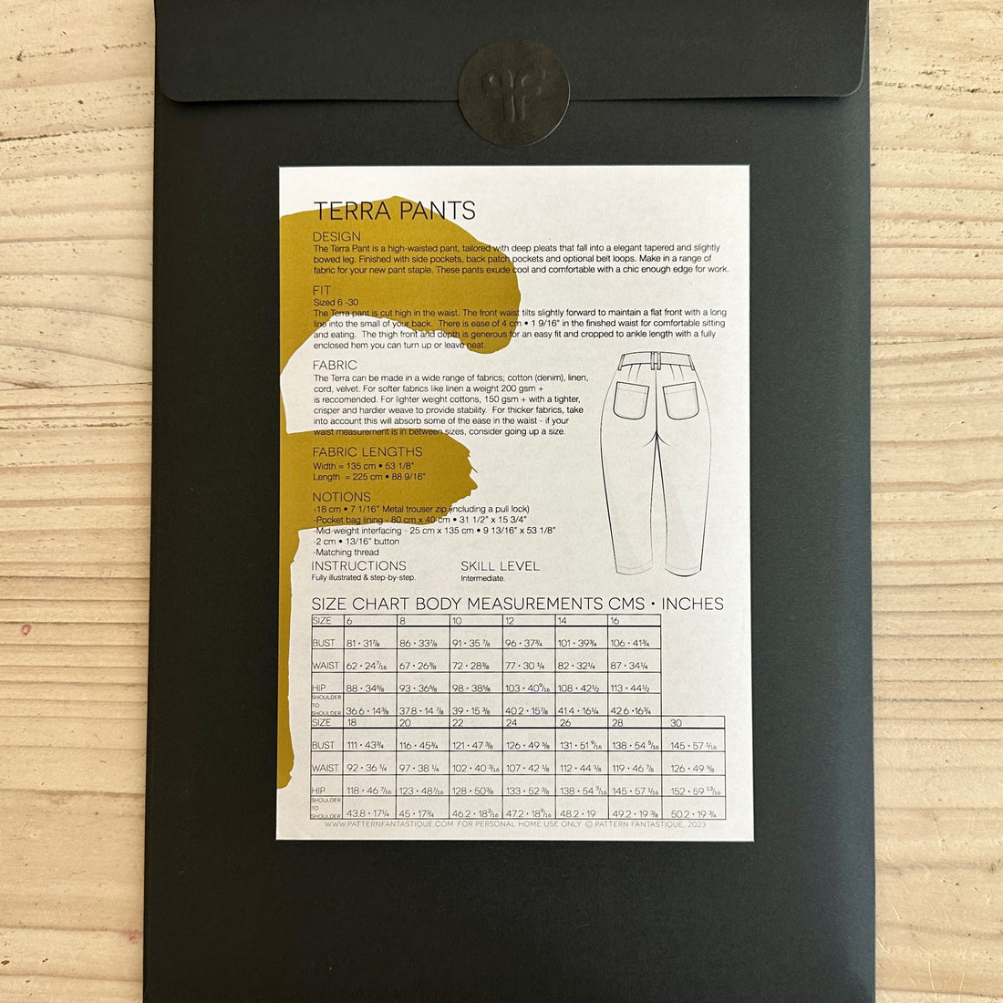 Terra Pant - Sewing Pattern PRINT or PDF – Pattern Fantastique